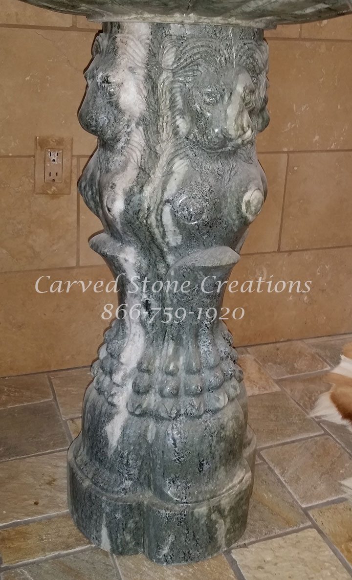 Classical Pee-Pee Boy Pedestal Fountain - Carved Stone Creations