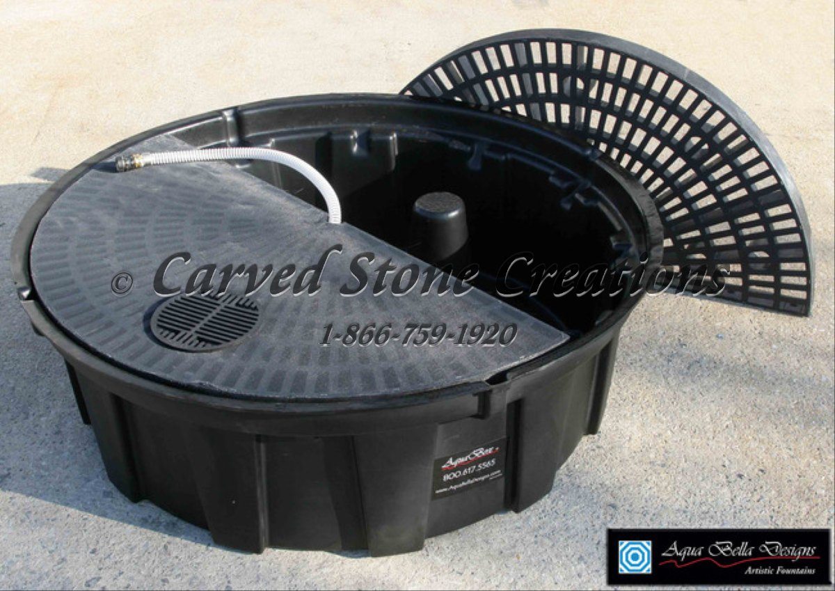 Pondless Basin Grate with Hatch - Carved Stone Creations