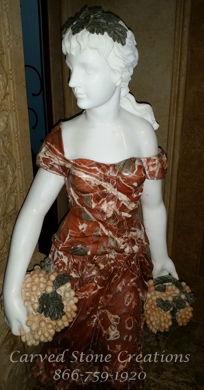 Four Seasons Marble Statue (Summer) - Carved Stone Creations