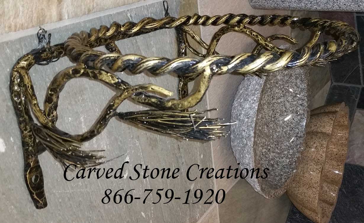 Pino Torto Wall-Mount Vessel Stand - Carved Stone Creations