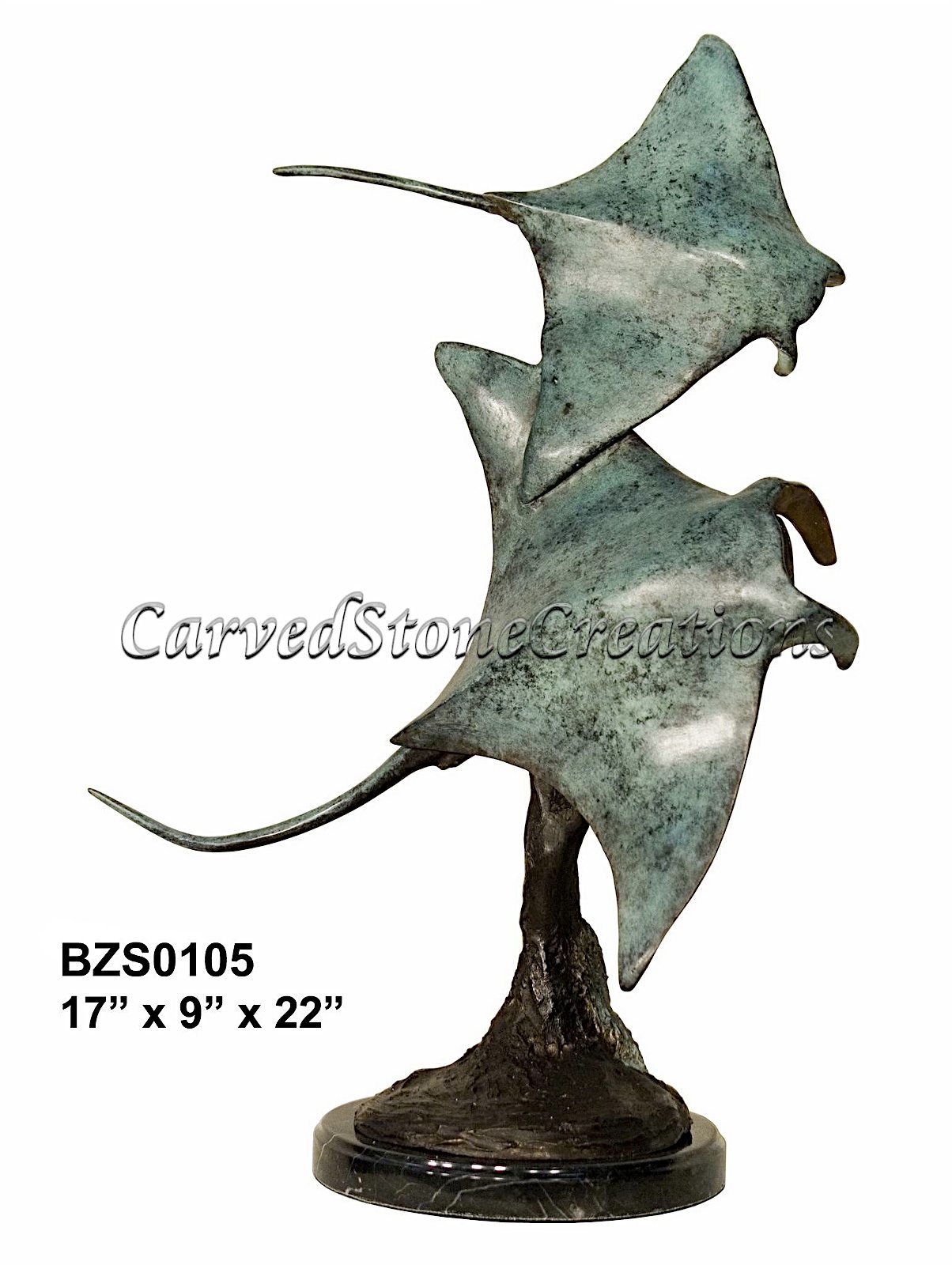 Manta Ray Pair - Carved Stone Creations