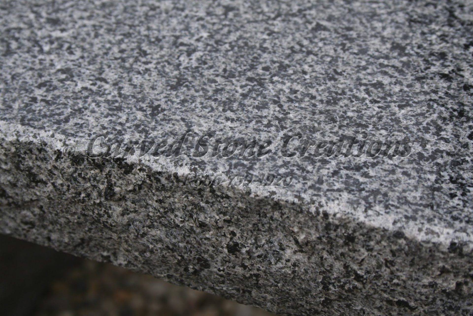 Charcoal Grey Granite Sample - Carved Stone Creations