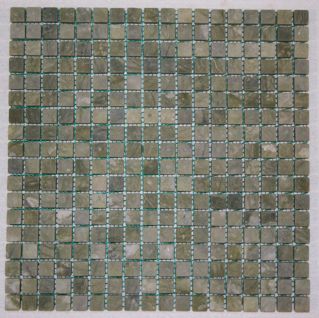 Veggie Green Tumbled Classic Square Mosaic Tiles - CSC