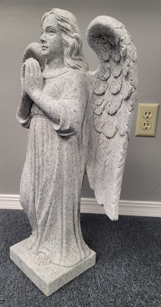24″ Tall Granite Angel Statue - Carved Stone Creations